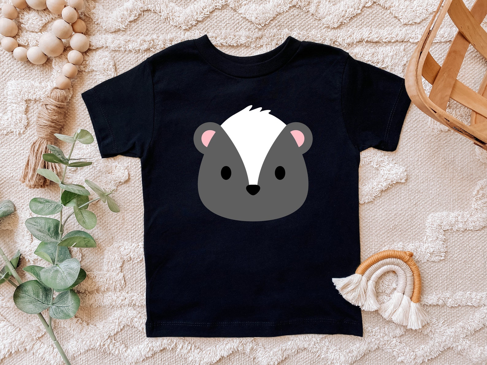Skunk Face SVG, Skunk Vector Files, Woodland Animal Clipart, Cute ...