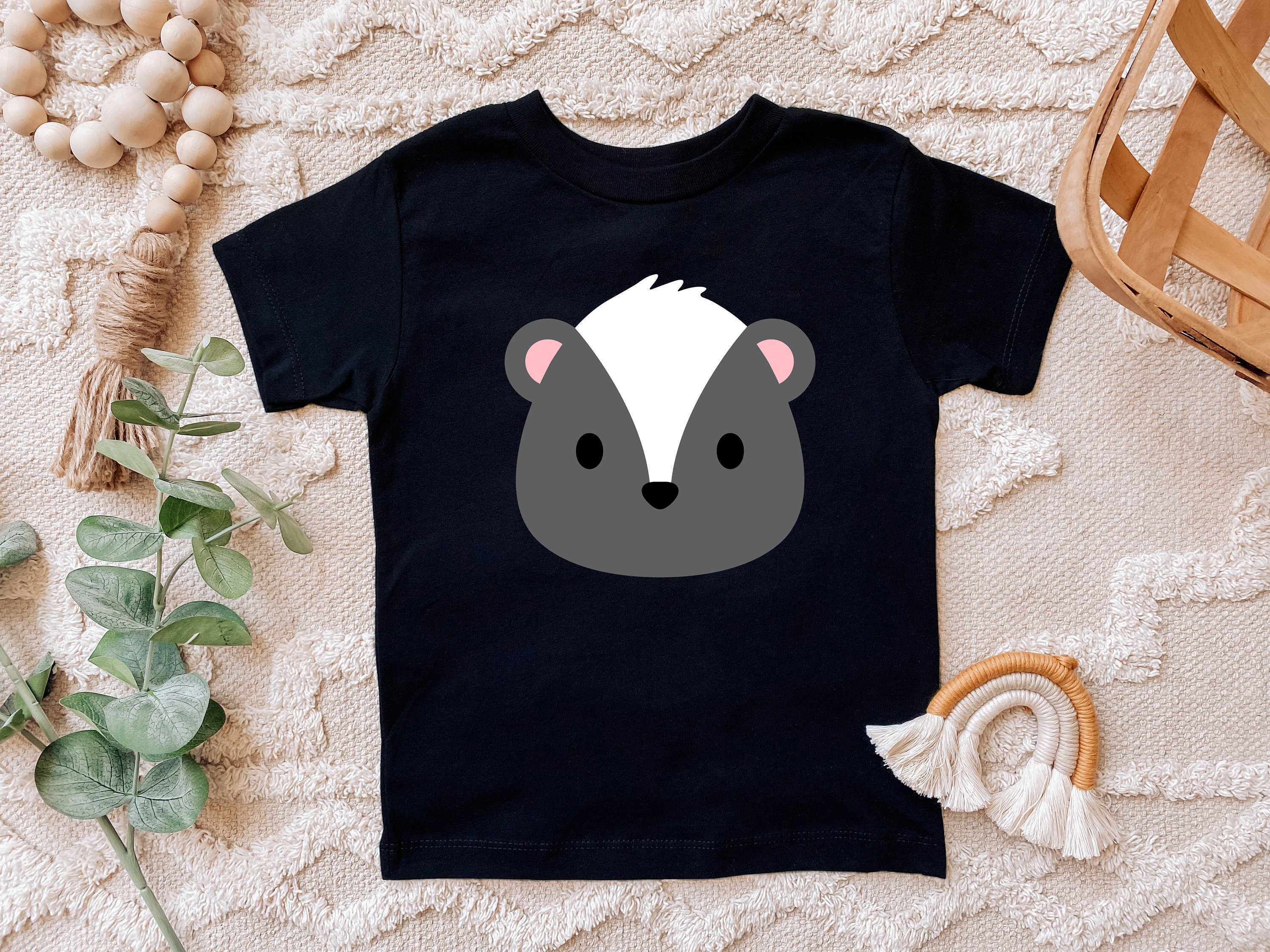 Skunk Face SVG, Skunk Vector Files, Woodland Animal Clipart, Cute ...