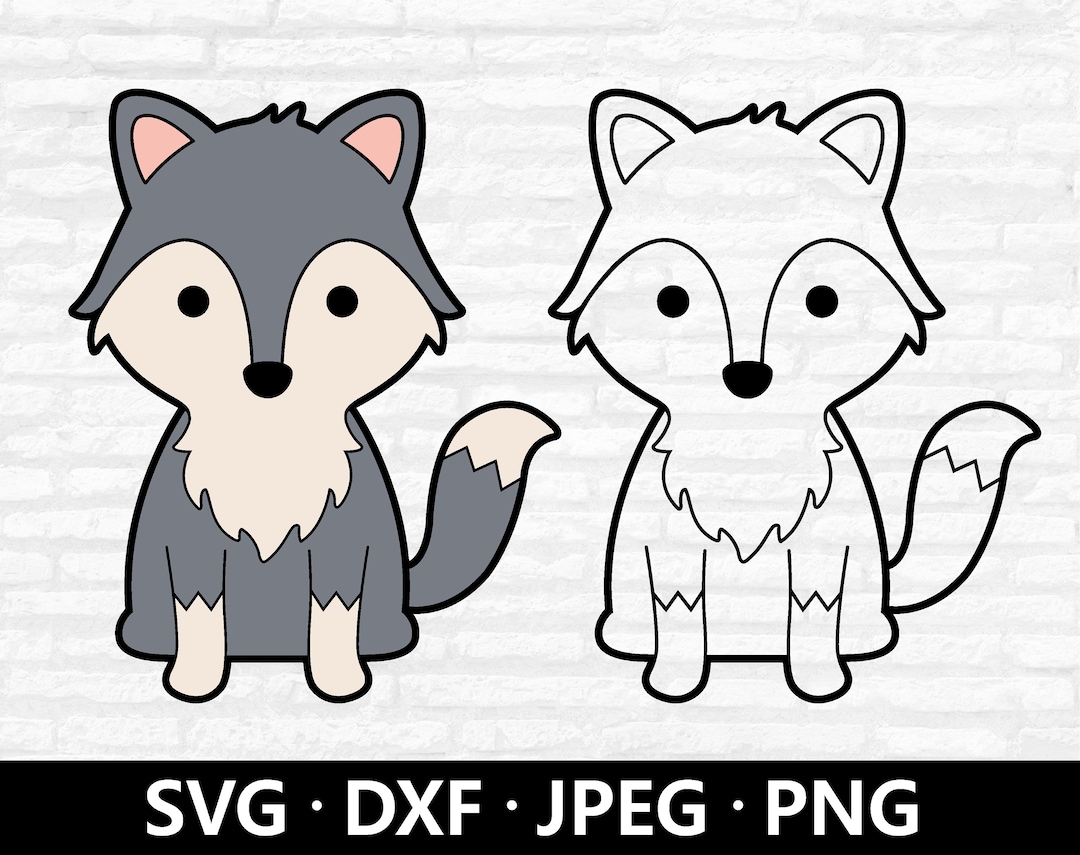 Cute Wolf Svg Baby Wolf Svg Wolf Svg Wolf Clipart Woodland - Etsy