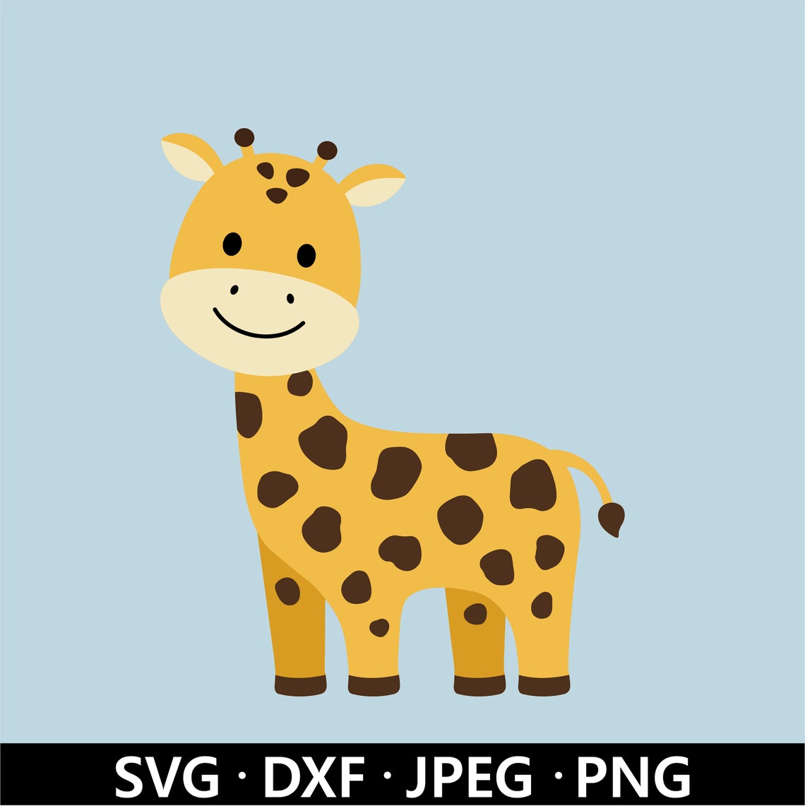 Cute Baby Giraffe SVG Giraffe Svg Jungle Animals Svg Cute - Etsy