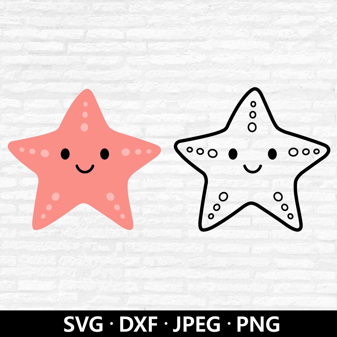 Cute Starfish SVG, Sea Animal Starfish Clipart, Baby Shower Shirt ...
