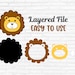 Safari Animal Faces SVG: Jungle Clipart Bundle, Layered Cut File ...