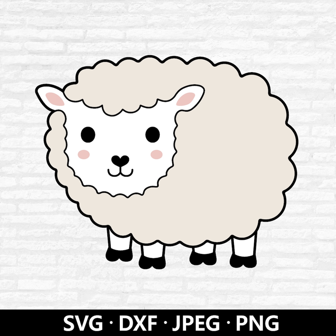 Cute Baby Sheep SVG, Farm Animal Svg, Layered Files, Animal Vector ...