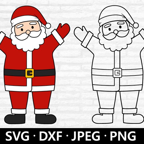 Christmas Santa Claus SVG Cute Santa Layered Cut File Funny - Etsy