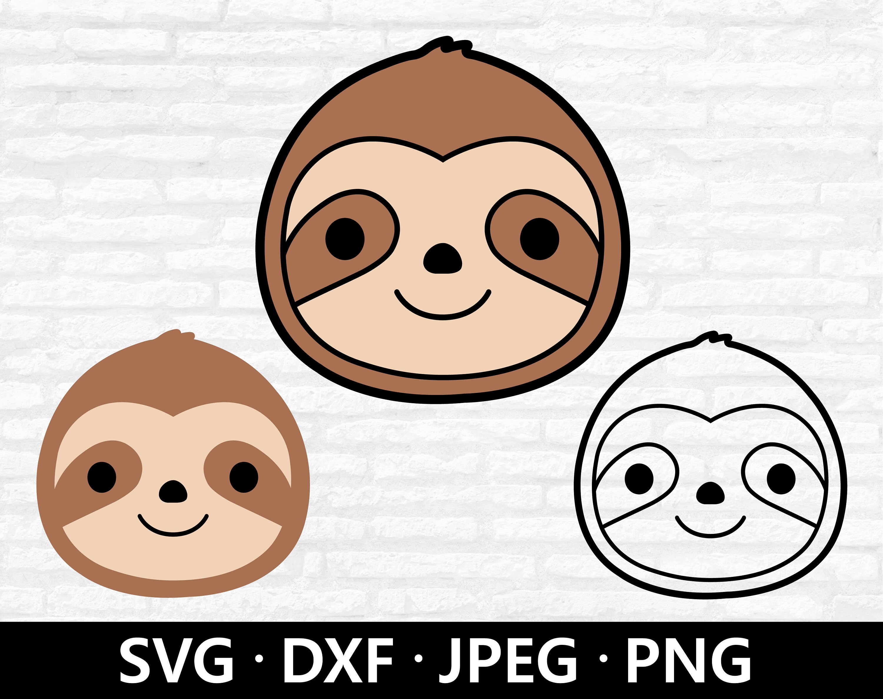 Sloth Face Illustration