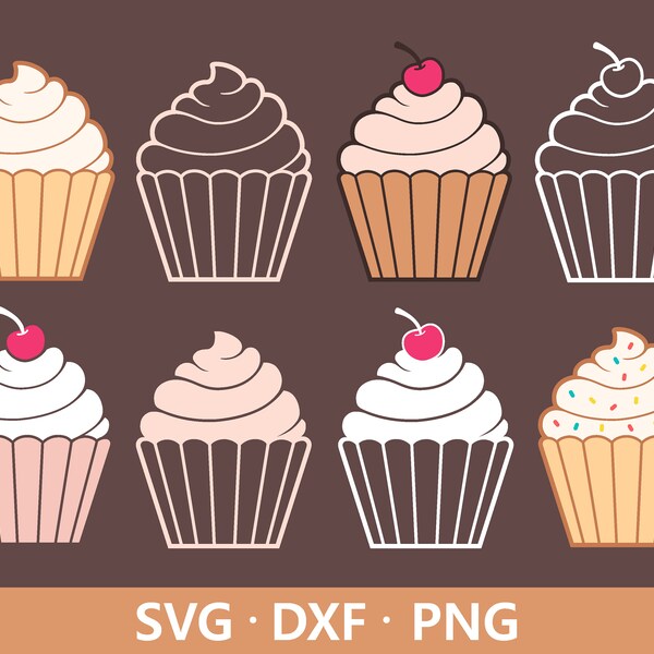 Cupcake Svg - Etsy