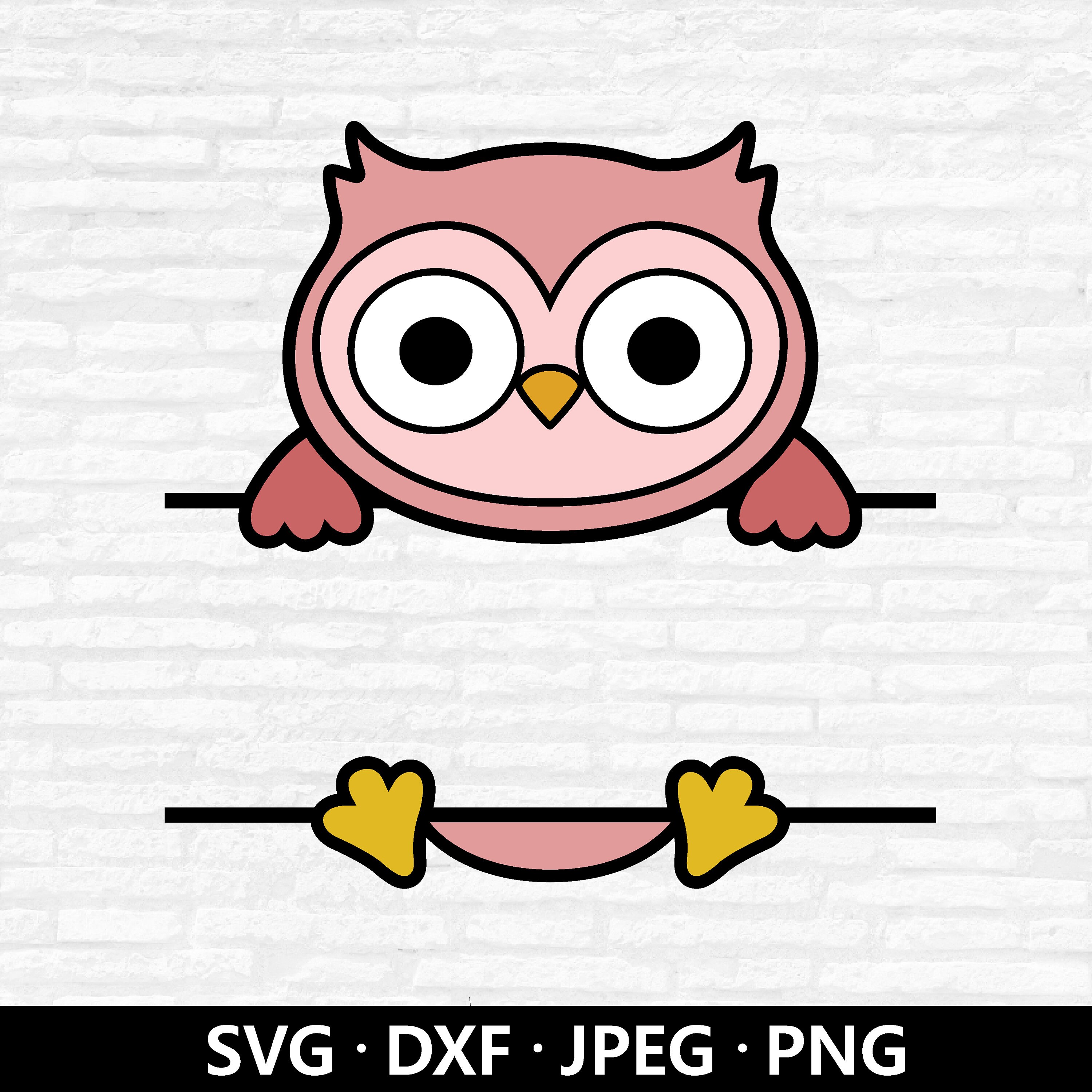 Owl Monogram SVG, Kids Name Frame Clipart, Baby Shower Cut Files ...