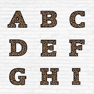 Leopard Print Alphabet & Numbers SVG, PNG, DXF (digital Download) - Etsy