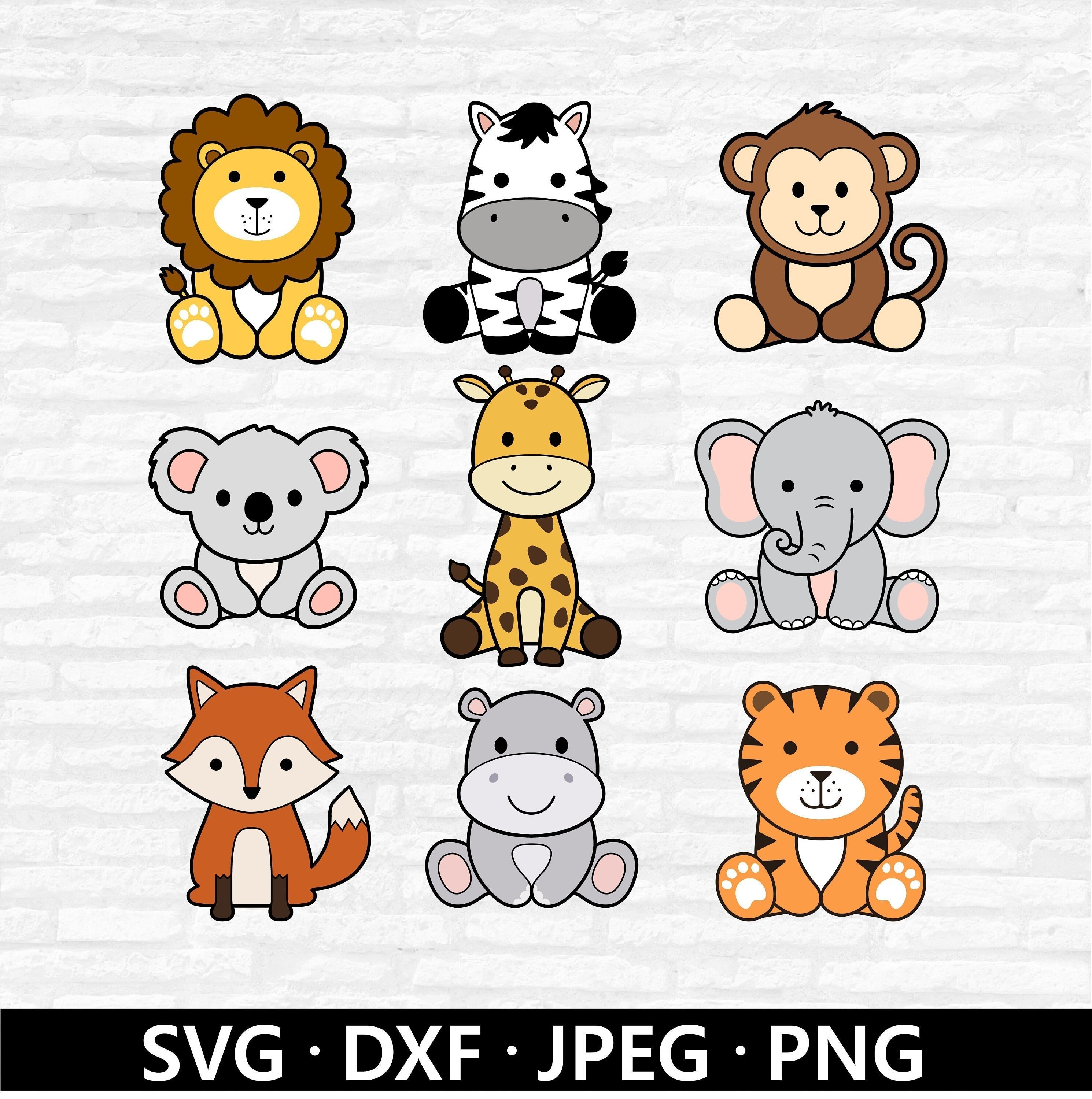 Safari Animals SVG Animal SVG bundle Jungle animals SVG - Etsy España