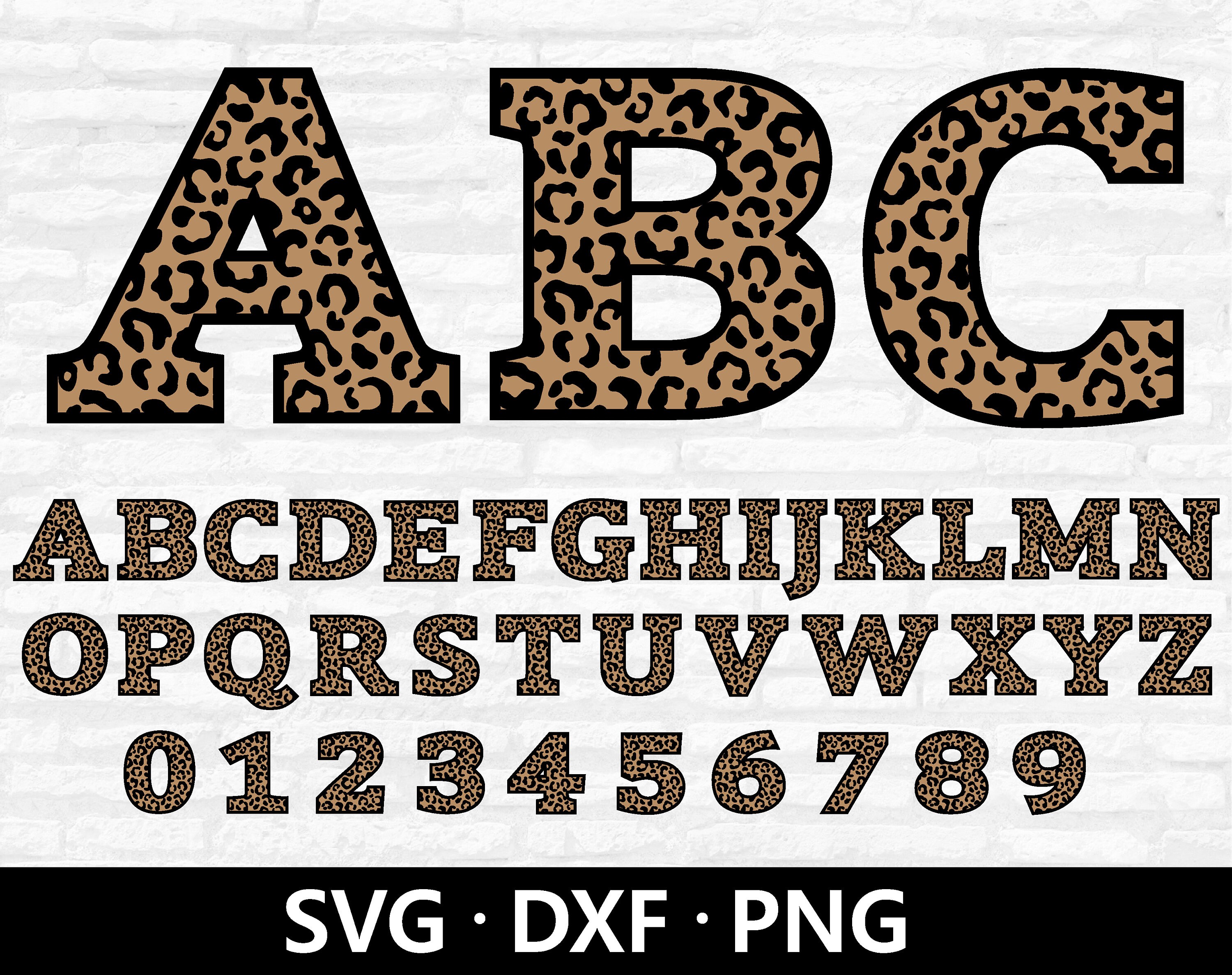 Leopard Print Alphabet SVG Leopard Letters SVG Leopard - Etsy Canada