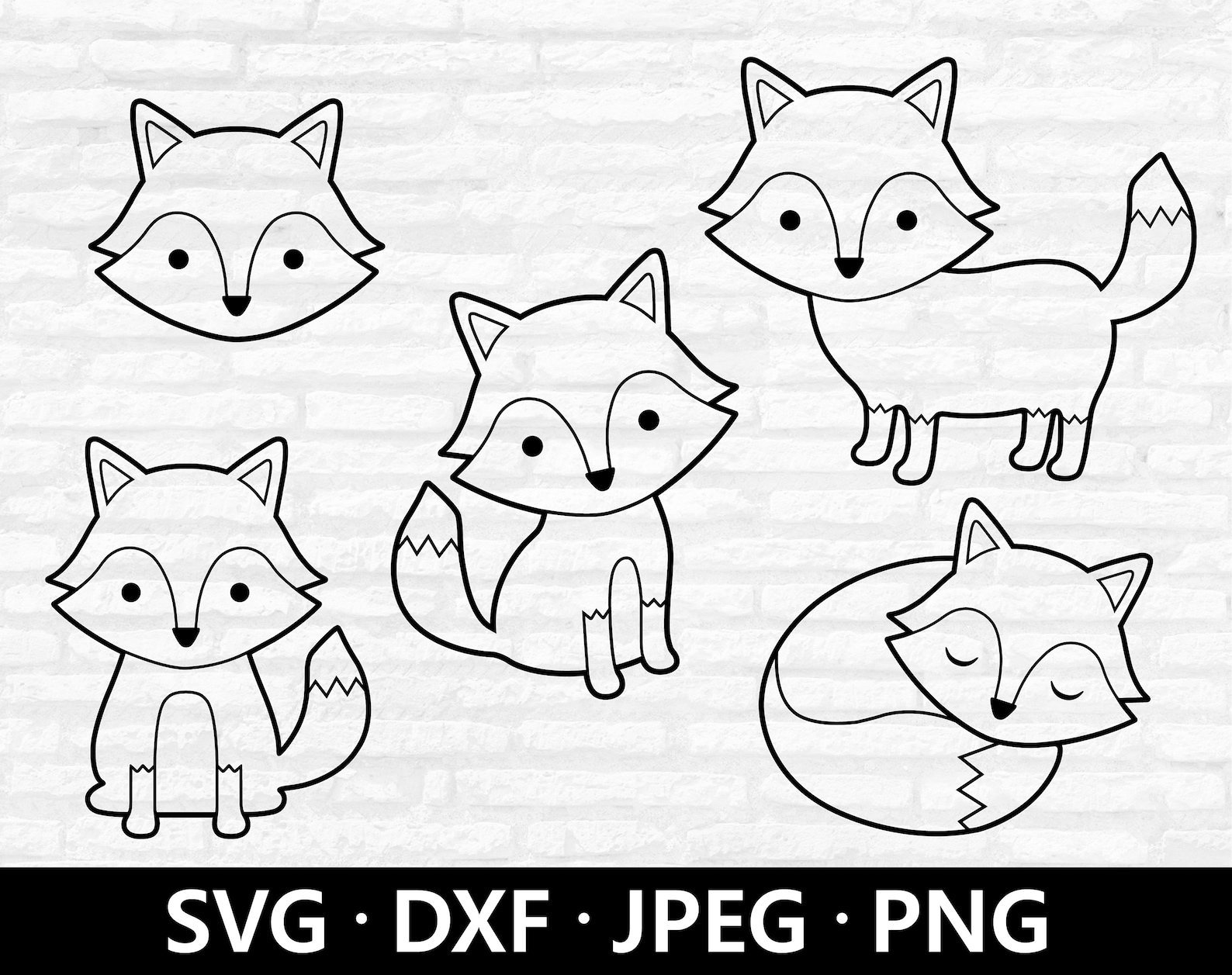 Fuchs Umriss SVG Baby Fuchs SVG Waldtiere Svg Süßer Fuchs - Etsy Schweiz