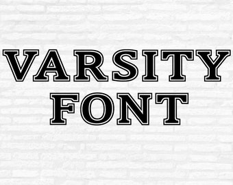 Black Varsity Letters Digital Clipart Printable Varsity - Etsy