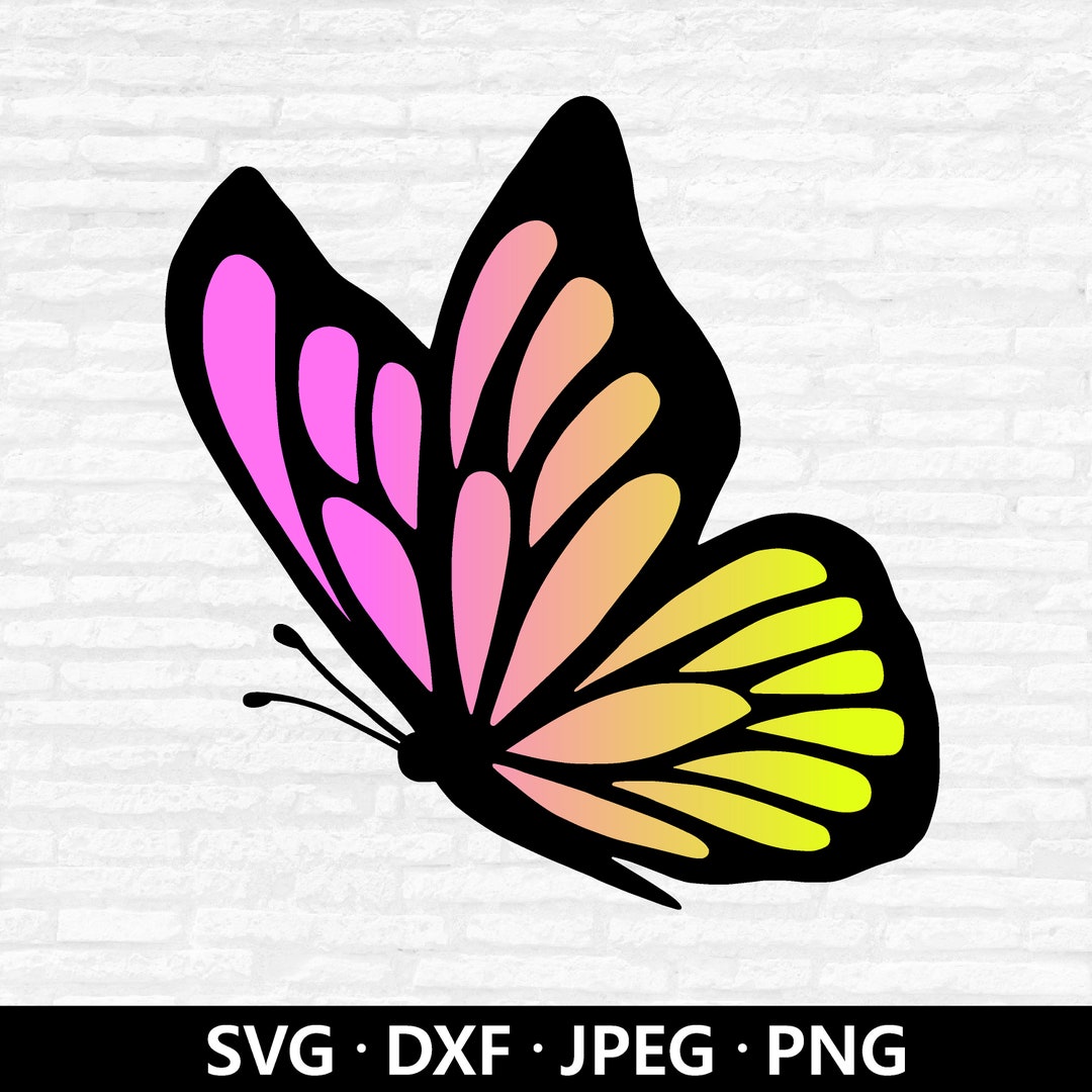 Butterfly SVG Files, Flying Butterfly Layered DXF, Butterfly Design ...