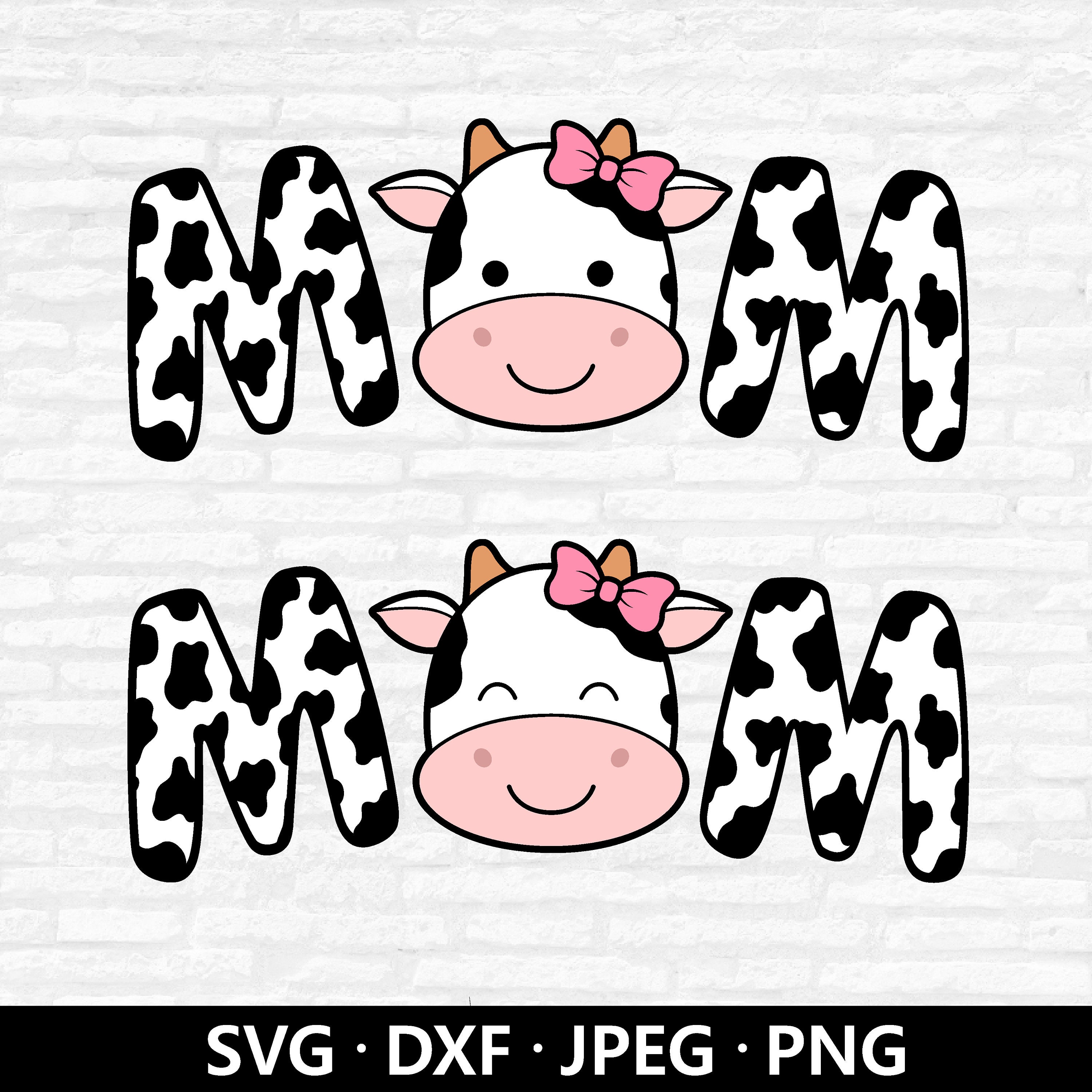 Cow Mom SVG: Farm Animal Birthday Clipart (digital Download) - Etsy