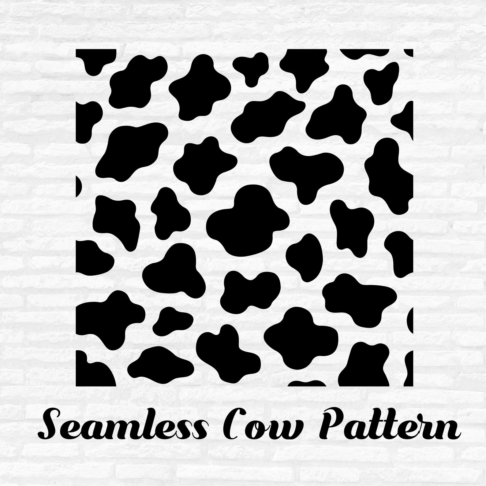 Cow Print Svg Cow Svg Seamless Cow Pattern Svg Animal Print - Etsy
