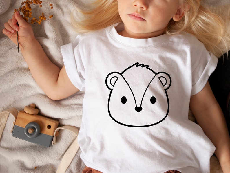 Skunk Face SVG, Skunk Vector Files, Woodland Animal Clipart, Cute ...