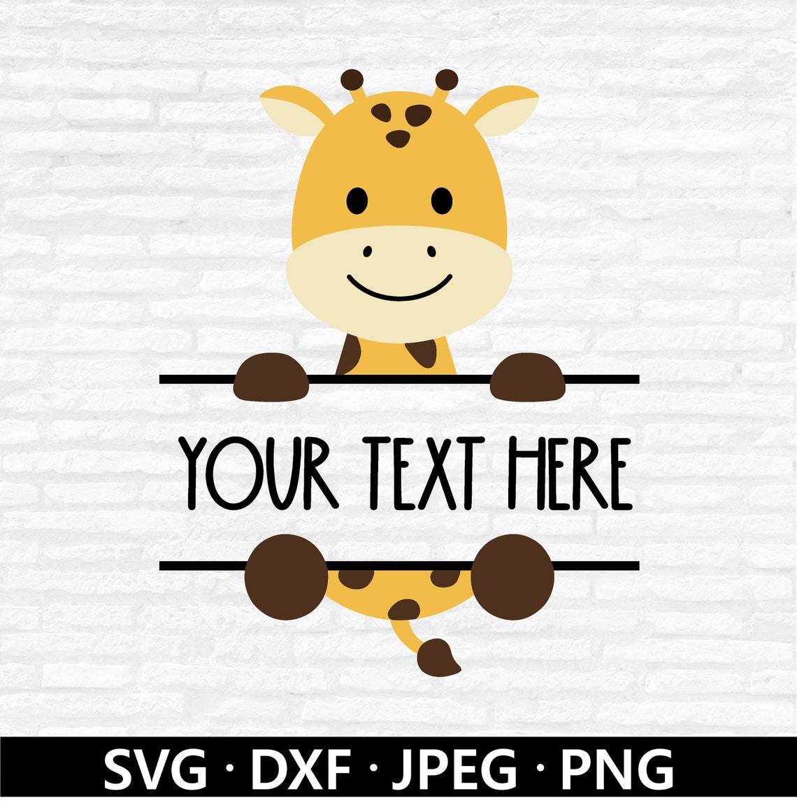 Giraffe Monogram SVG Split Monogram Svg Baby Giraffe SVG - Etsy