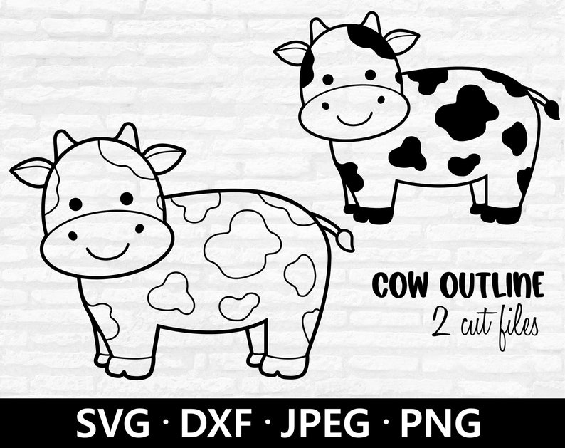 Cow Outline SVG Baby Cow SVG Cow Svg Cow Clipart Cow - Etsy Canada
