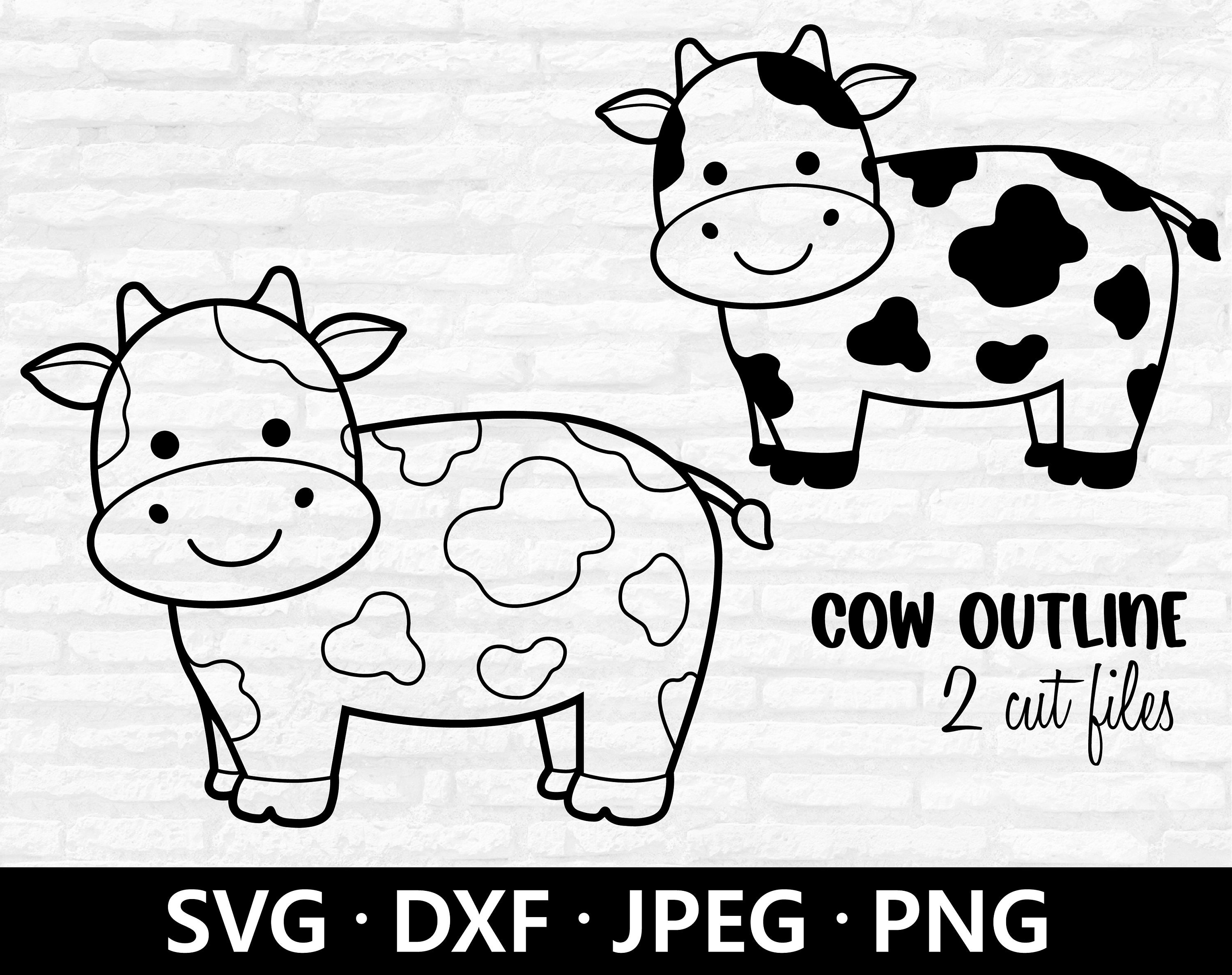 Cow Outline SVG Baby Cow SVG Cow Svg Cow Clipart Cow - Etsy