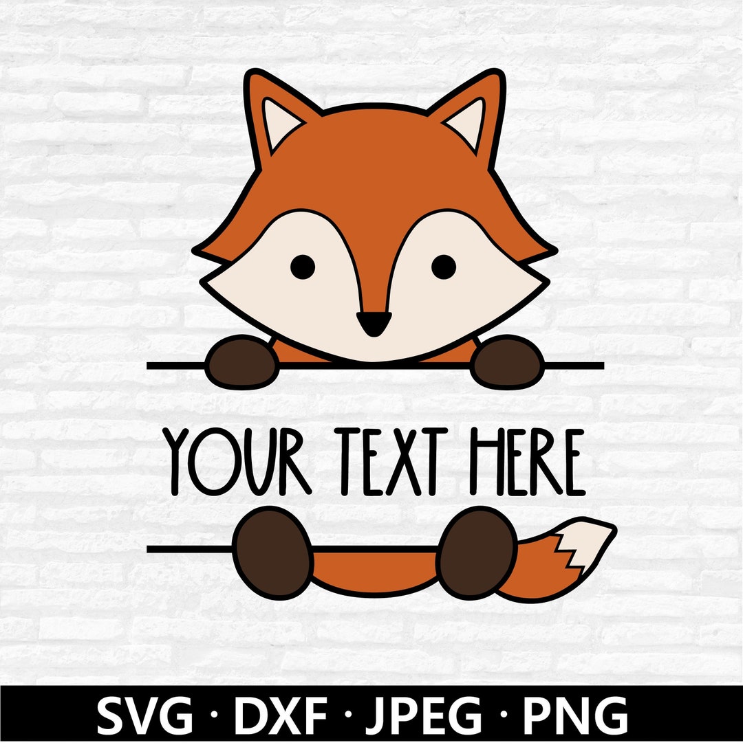 Fox Monogram Svg Cute Fox Clipart Woodland Animals Svg Fox - Etsy