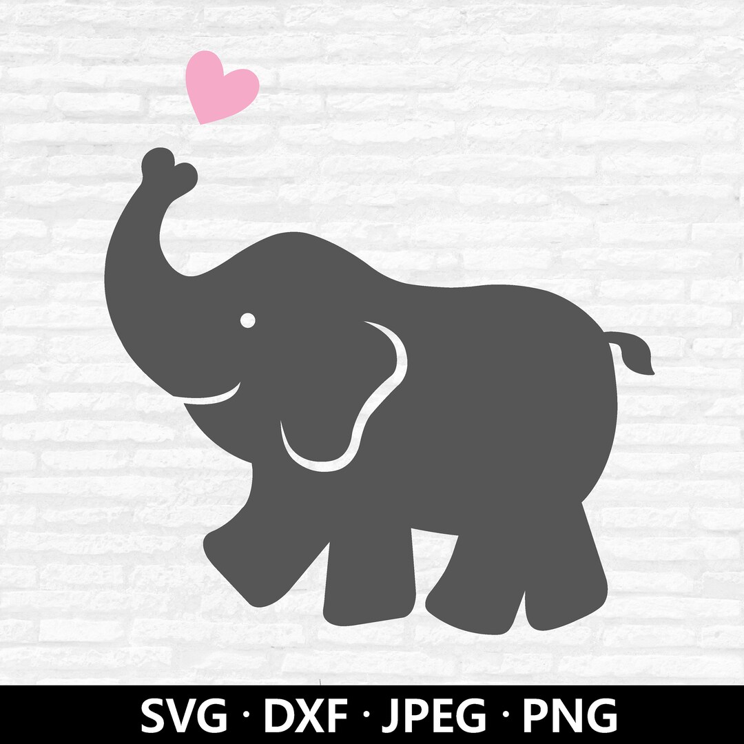Baby Elephant SVG File, Elephant Vector, Cute Elephant Nursery Animal ...