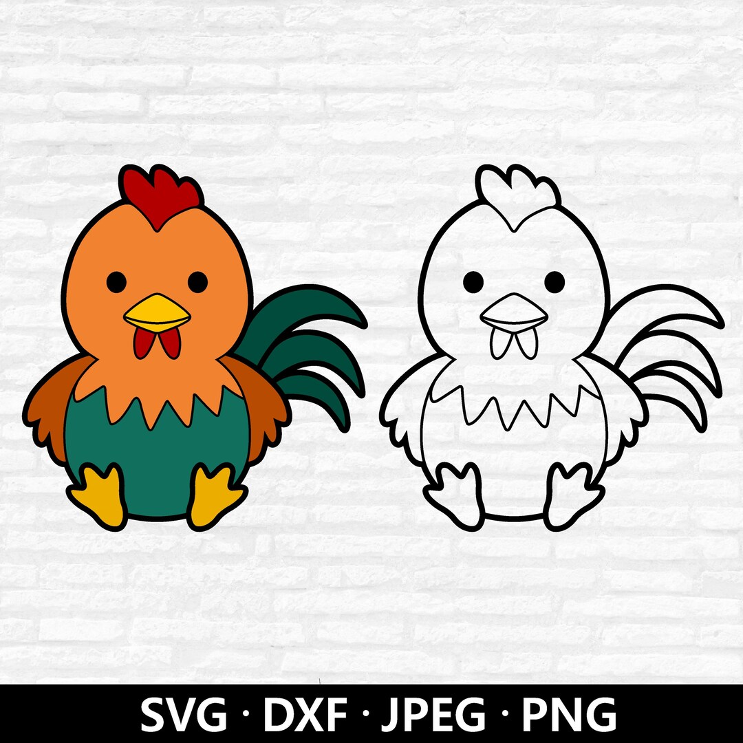 Gallo SVG, Clipart de animales de granja (Descarga digital) - Etsy México