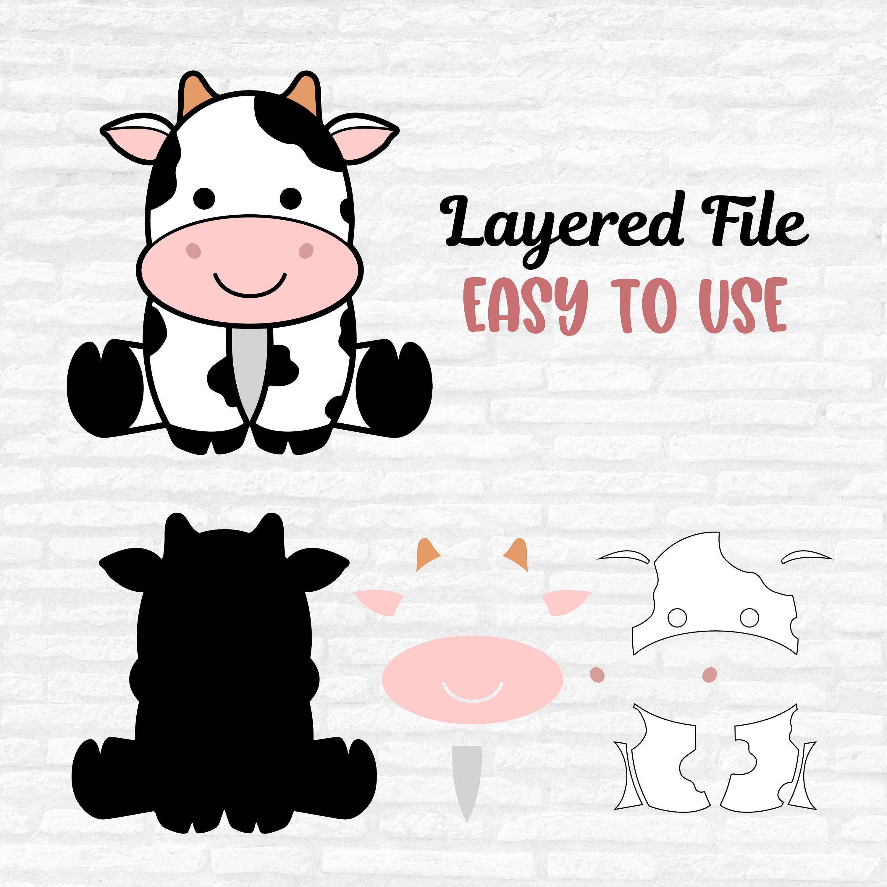 Cute Cow Svg Baby Cow Svg Cow Svg Cow Clipart Cow Cartoon - Etsy