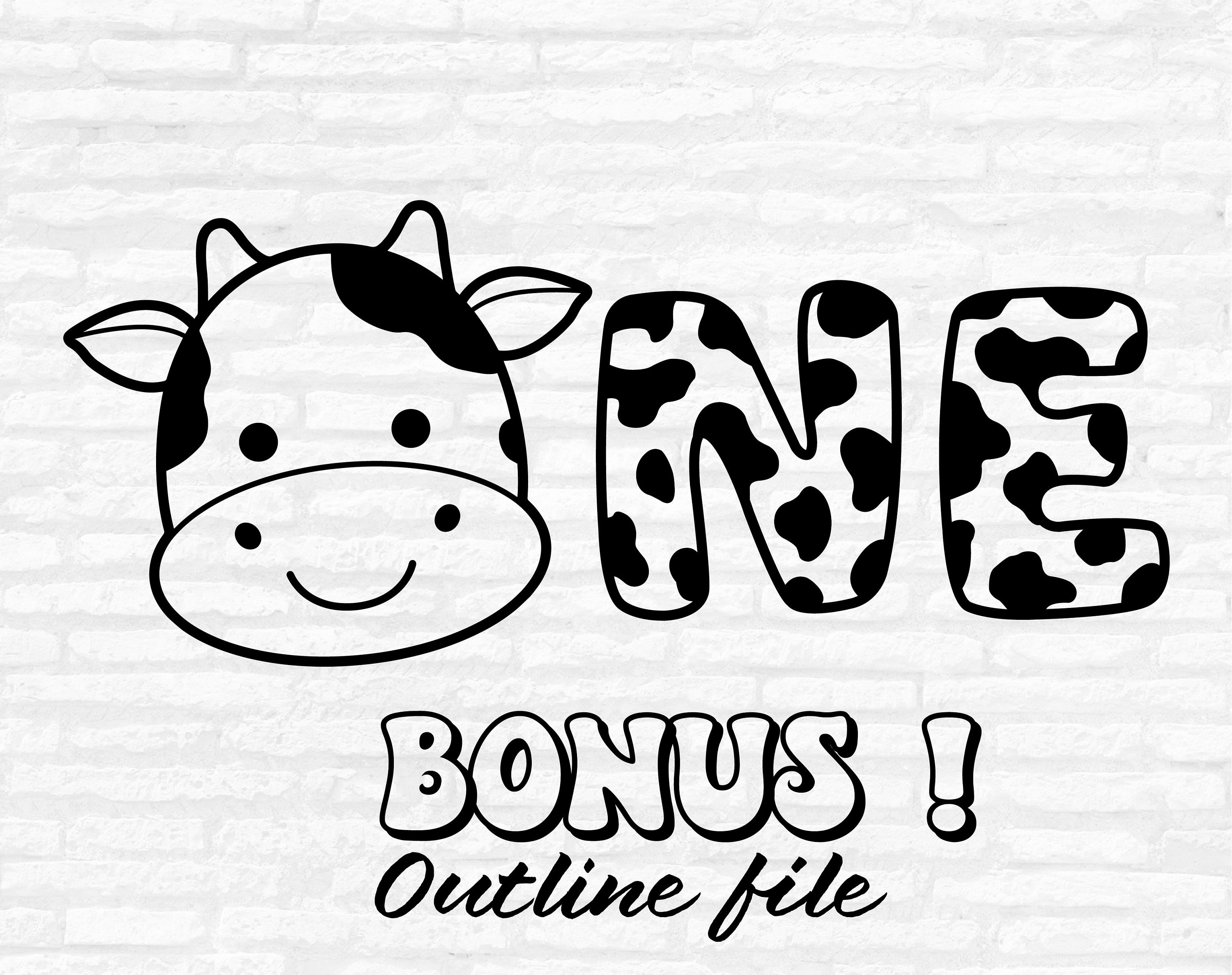 Vaca Un cumpleaños SVG 1er cumpleaños SVG Holy Cow I am One - Etsy México