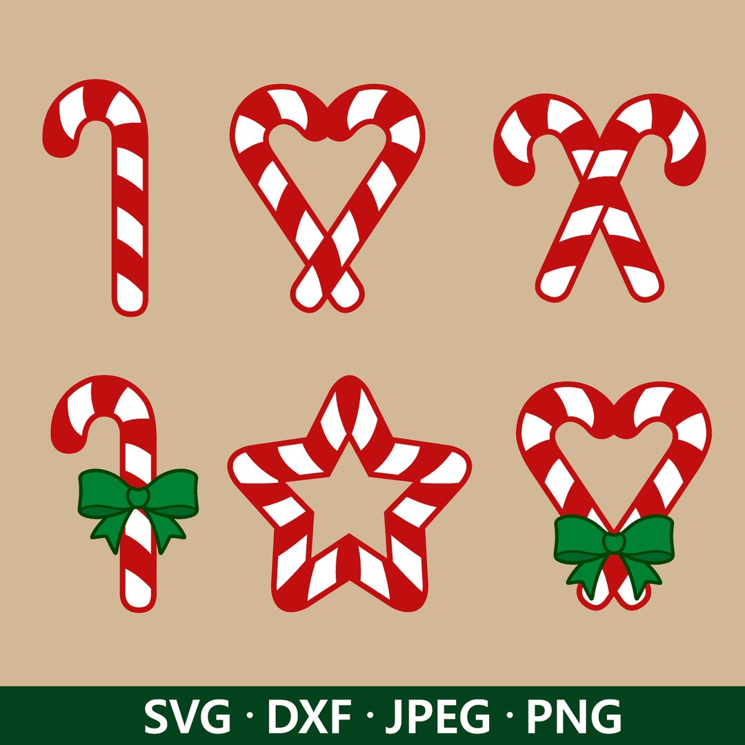 Christmas Candy SVG, Candy Cane SVG Bundle, Christmas Clipart, Candy ...