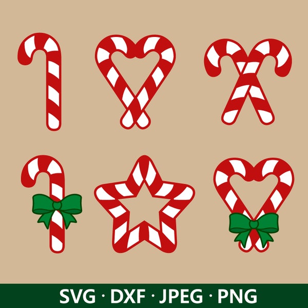 Candy Cane Svg Etsy