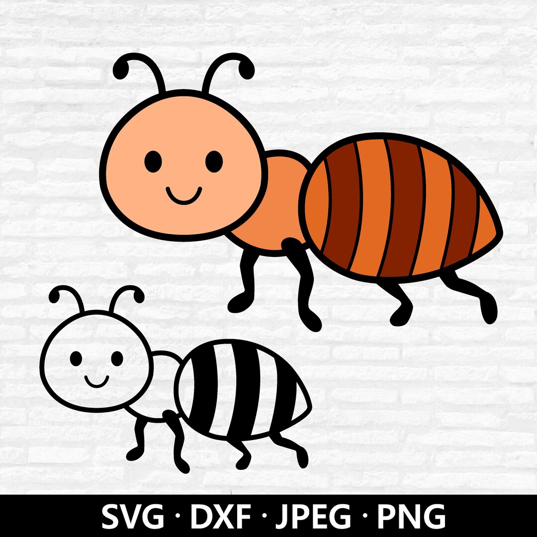Cute Ant SVG, Ant Layered Files, Insect SVG Files, Cute Bugs Clipart ...