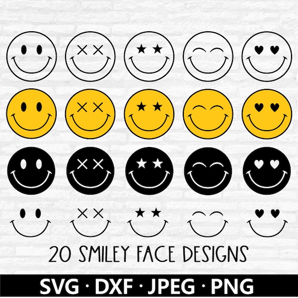 Yellow Smiley Face - Etsy