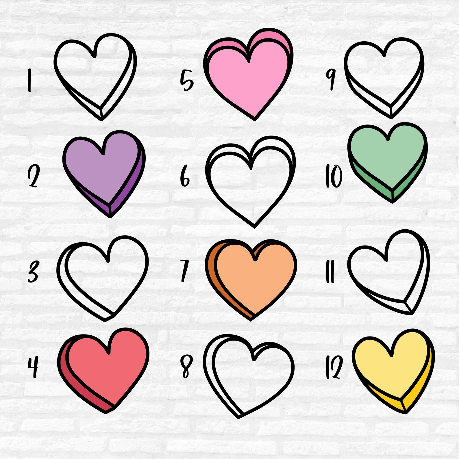 Heart Candy SVG Valentines Day SVG Files for Cricut | Etsy