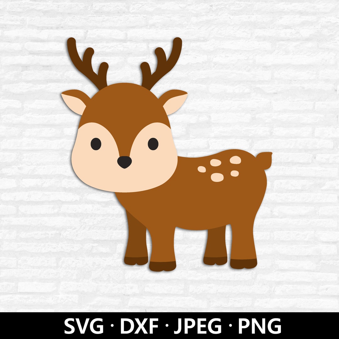 Cute Baby Deer SVG, Deer Cut File, Woodland Animals Svg, Reindeer Svg ...