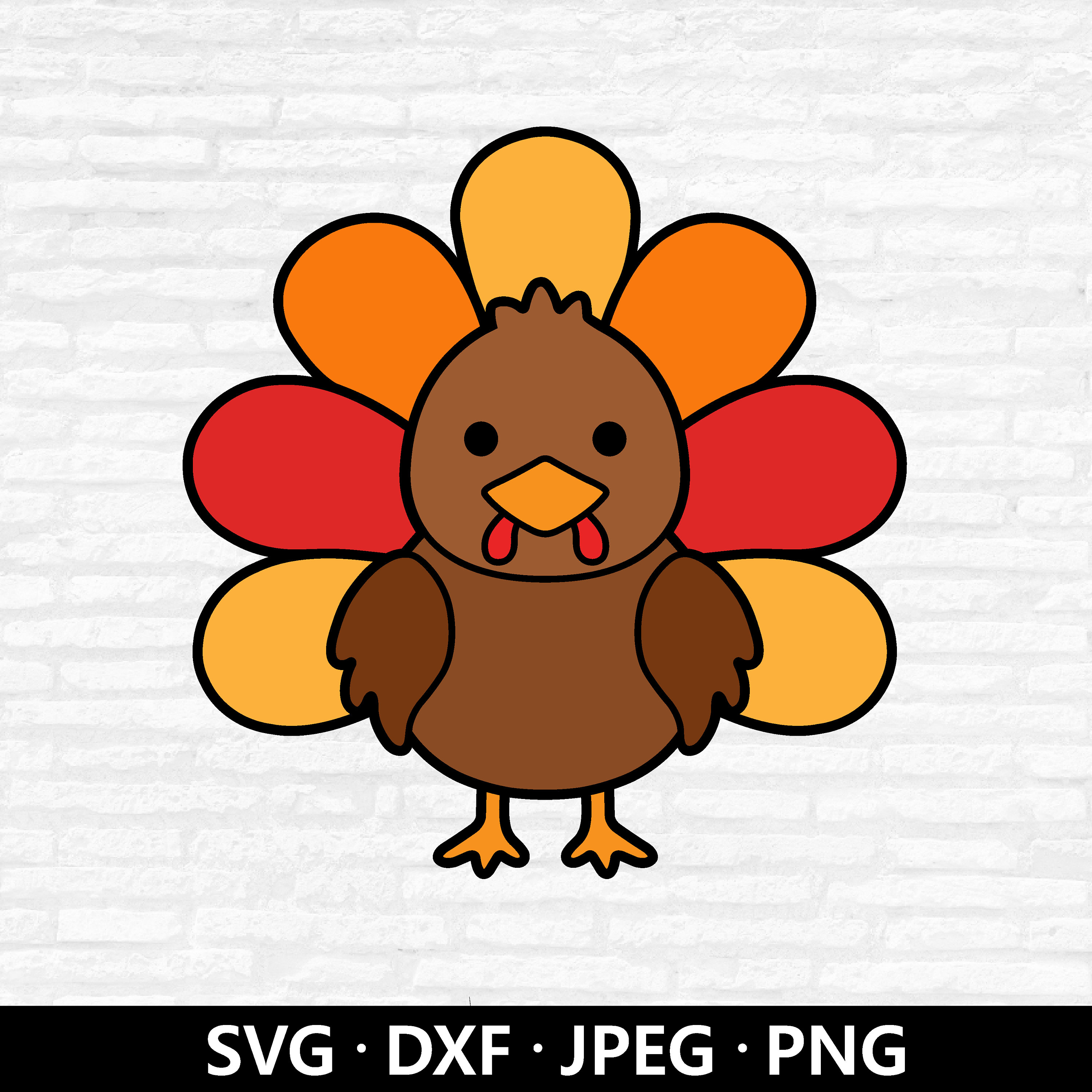 Cute Girl Turkey Cartoon
