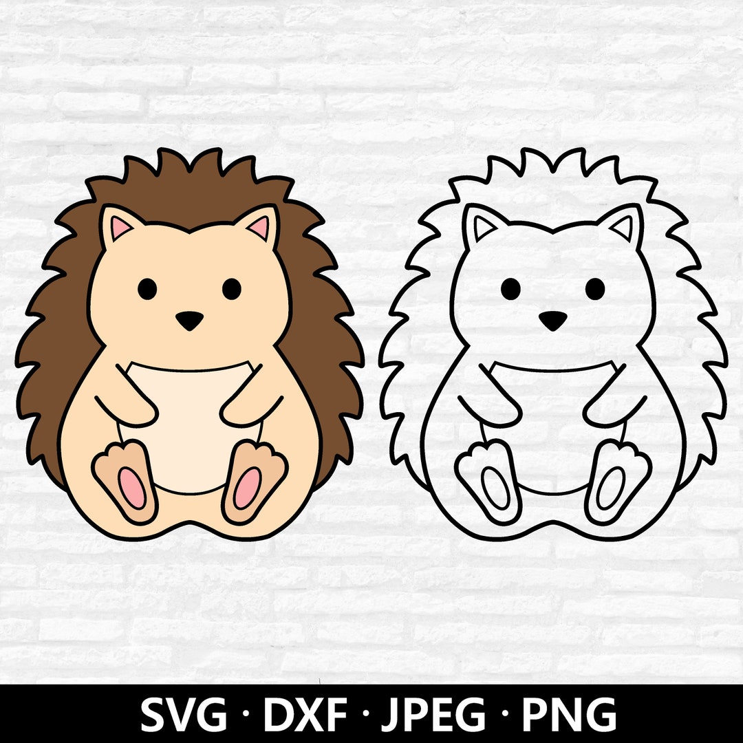 Cute Hedgehog SVG, Hedgehog Vector File, Woodland Animals Dxf, Baby ...