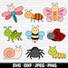 Insects SVG Bundle, Bugs Clipart, Cute Insect SVG, Worm SVG, Kids Baby ...