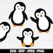 Baby Penguin SVG Bundle: Winter Animal Clipart, Cut Files (digital ...