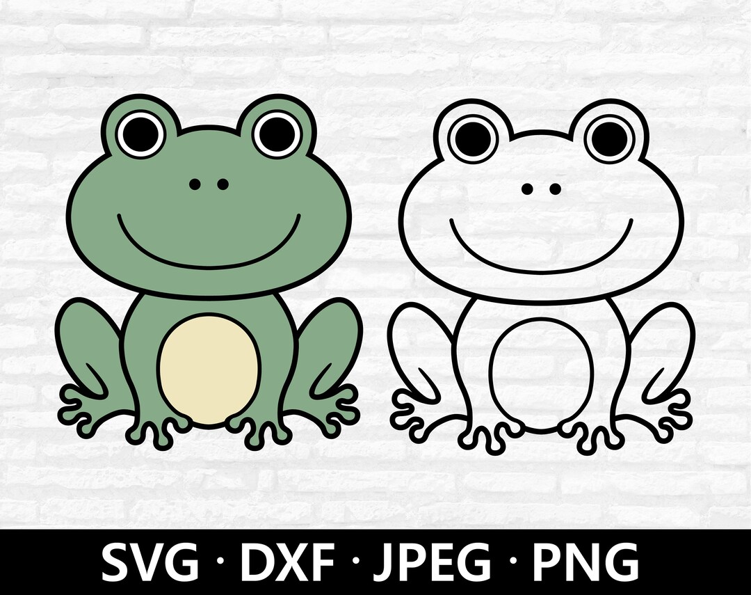 Frog SVG Files Cute Frog SVG Frog Clipart Frog Silhouette - Etsy