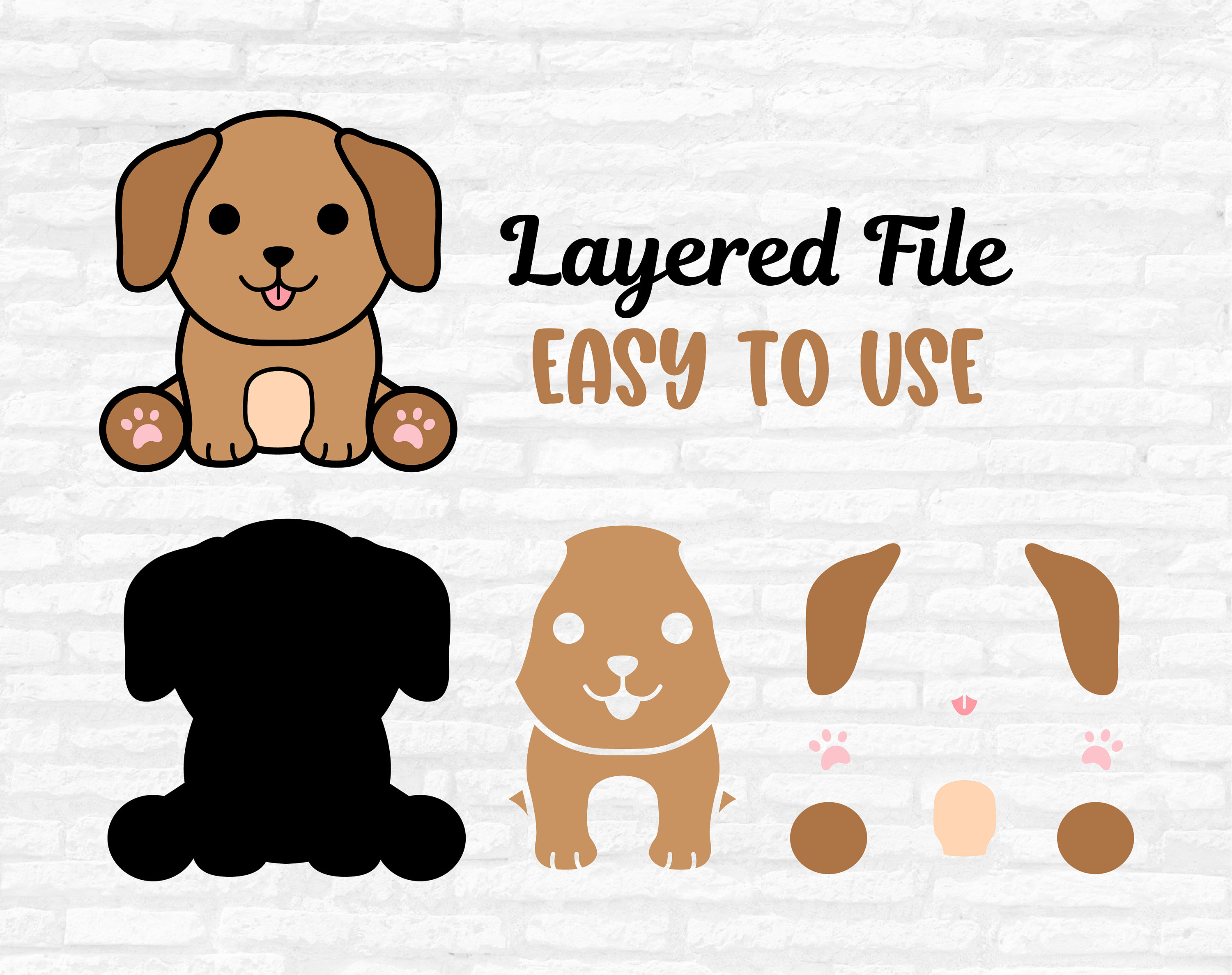 Puppy SVG Dog Cut File Cute Dog SVG Baby Shower Pet SVG - Etsy Australia