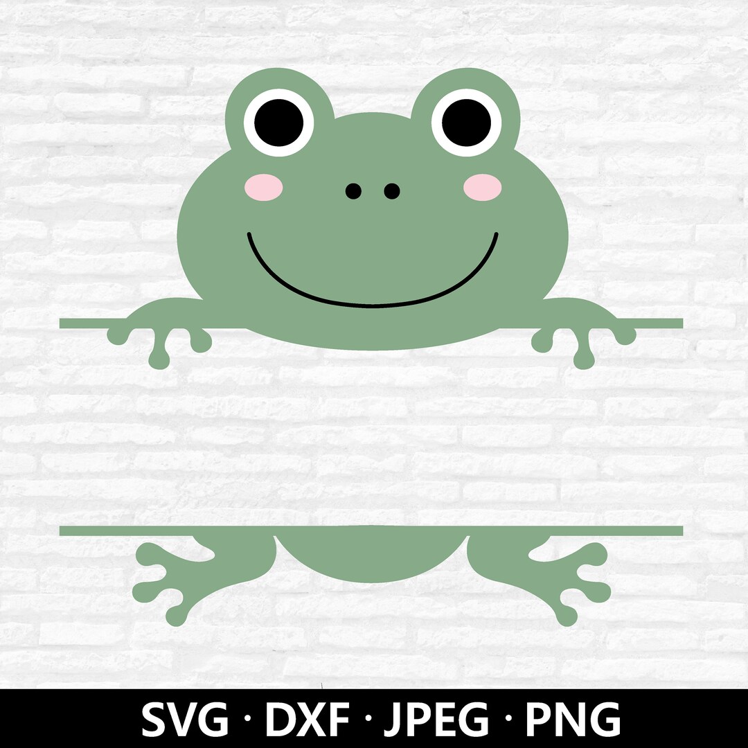 Frog Monogram SVG, Frog SVG, Split Monogram Svg, Cute Frog Clipart ...