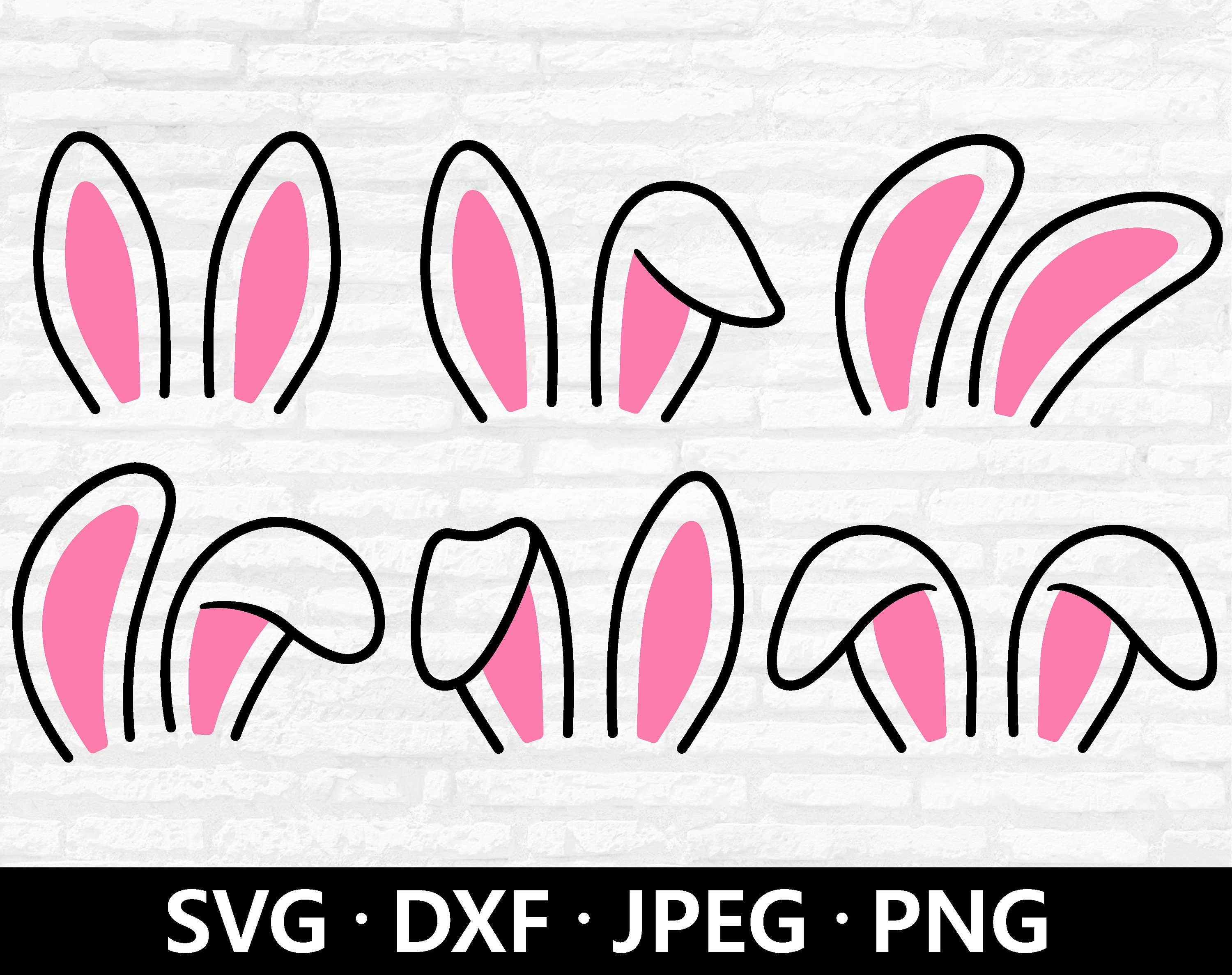Floppy Bunny Ears SVG, Floppy Bunny Ears PNG, Floppy Bunny Ears DXF ...