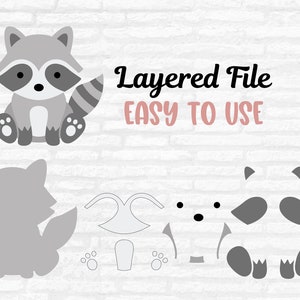 Baby Raccoon SVG, Woodland Animals Svg, Cute Raccoon SVG, Raccoon ...
