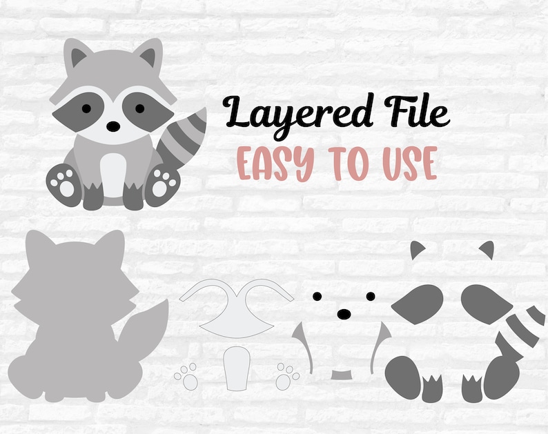 Baby Raccoon SVG, Woodland Animals Svg, Cute Raccoon SVG, Raccoon ...