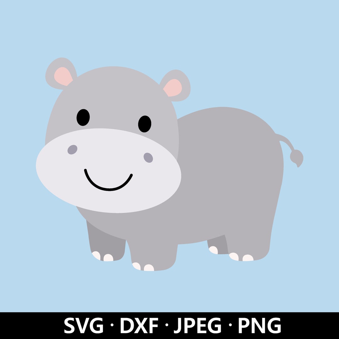 Cute Hippo Svg, Hippopotamus Vector, Hippo Clipart, Baby Shower Png ...