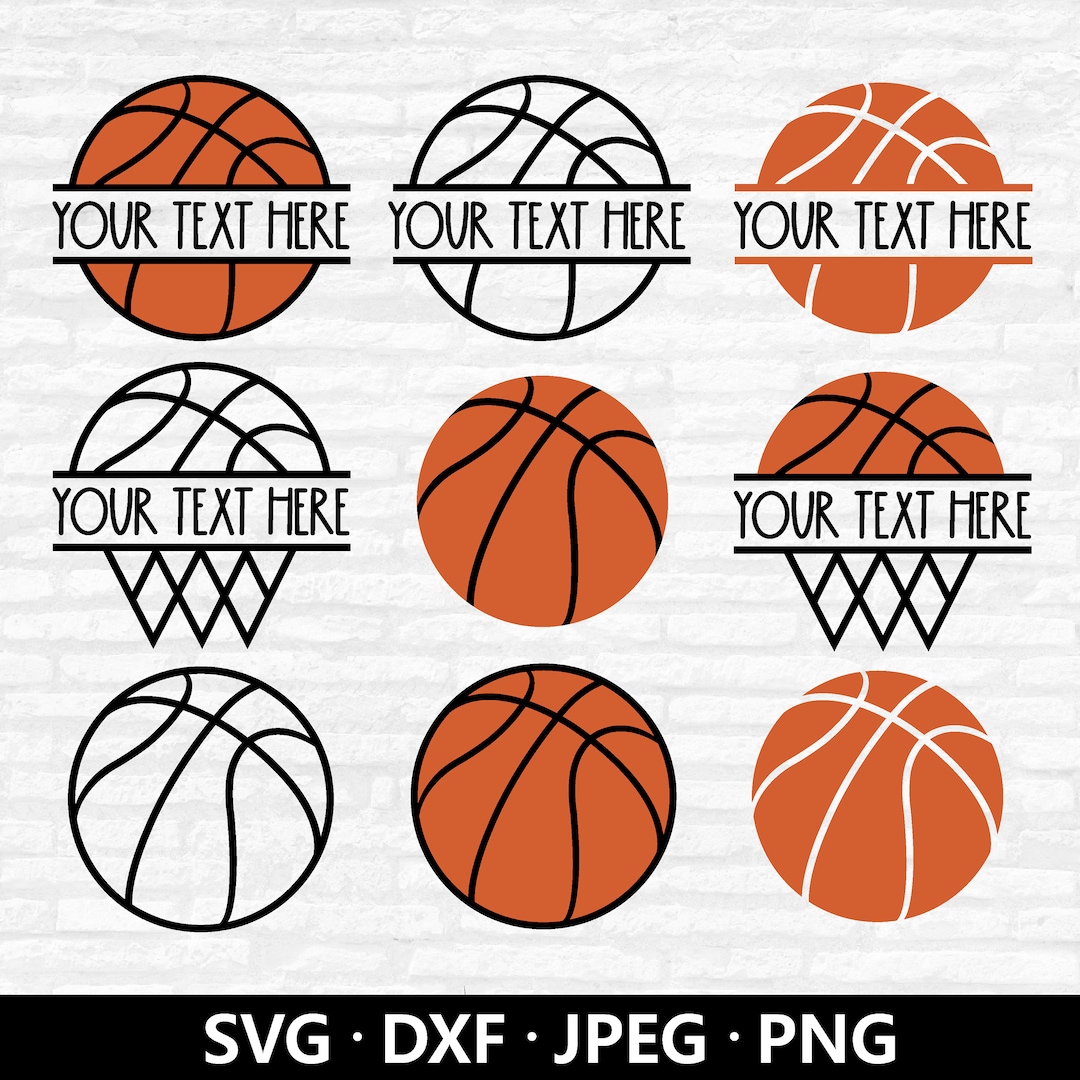 Basketball Svg Bundle Basketball Split Monogram Svg - Etsy
