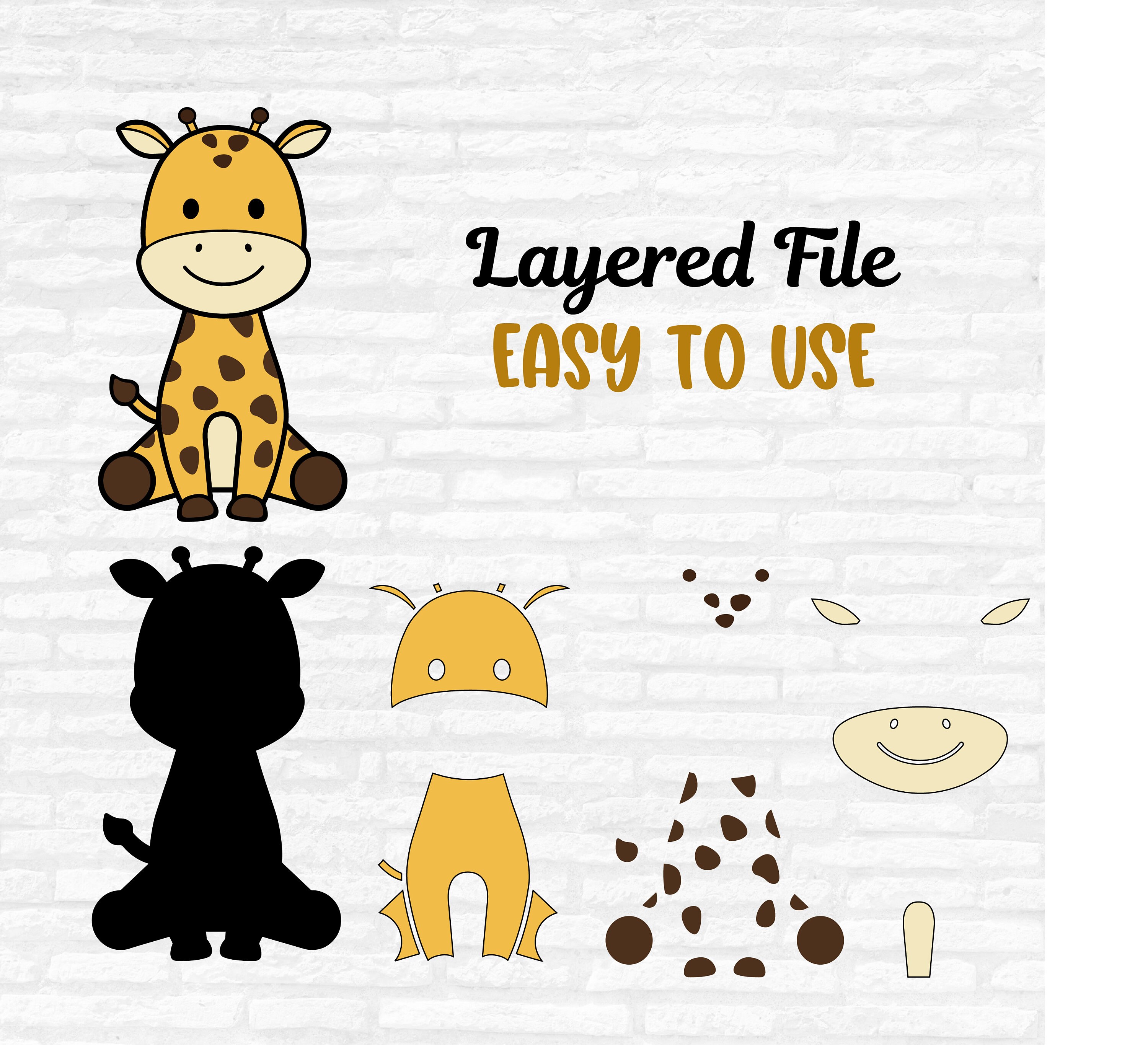 Baby Giraffe SVG Giraffe Svg Jungle Animals Svg Cute Animal - Etsy