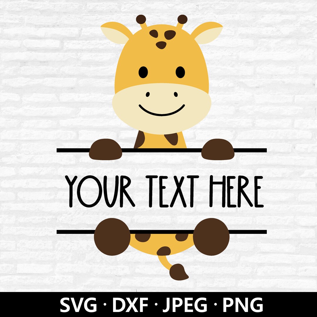 Giraffe Monogram SVG, Split Monogram Svg, Baby Giraffe SVG, Cute ...