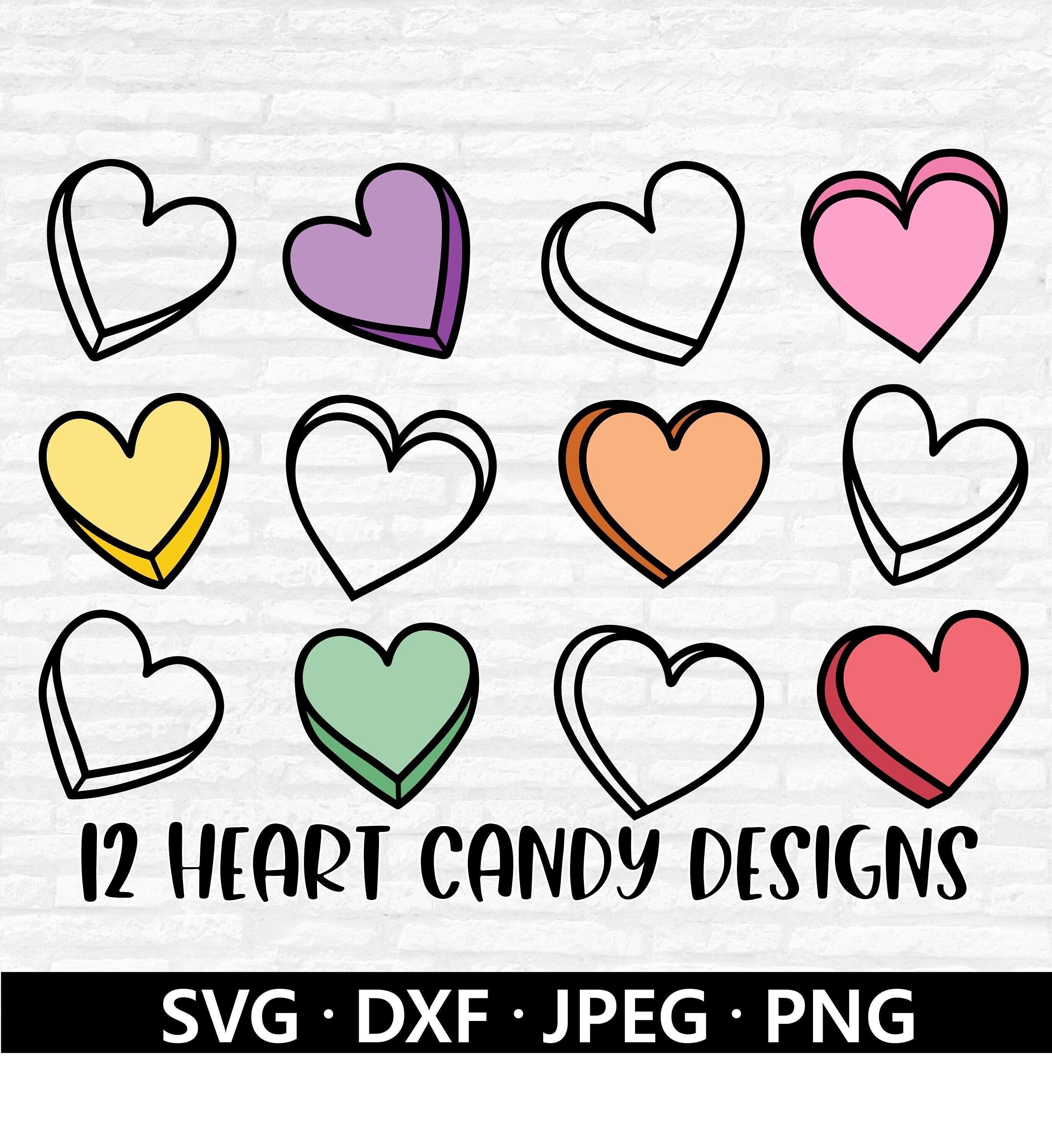 Heart Candy SVG Valentines Day SVG Files for Cricut | Etsy