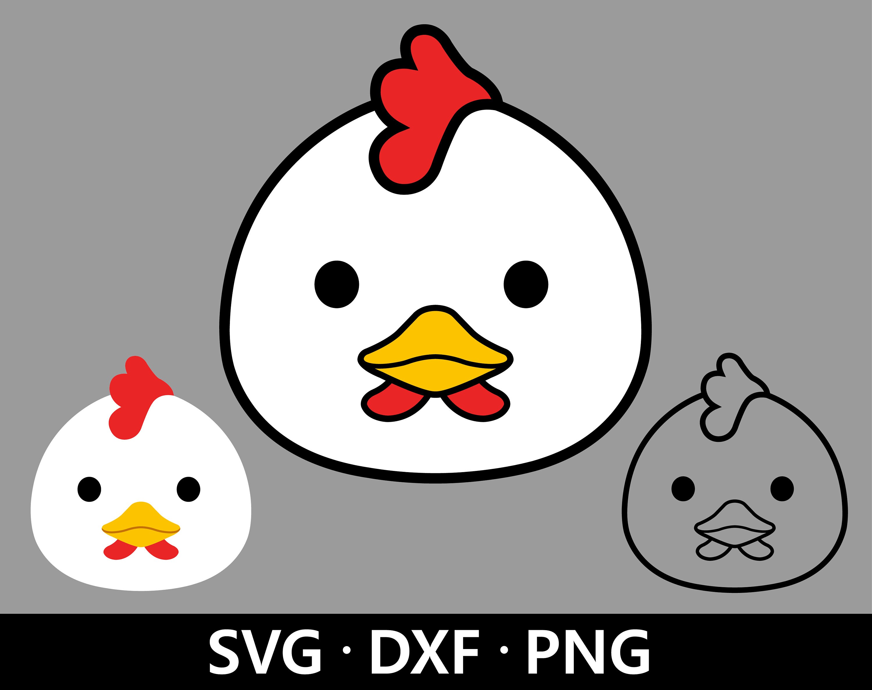 Chicken Face SVG Chicken SVG Cute Chick SVG Animal Face Svg - Etsy